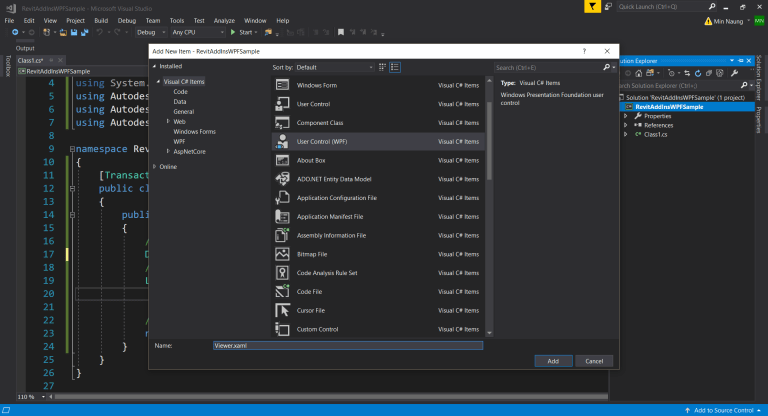 Revit API : Revit Add-Ins with WPF – TwentyTwo