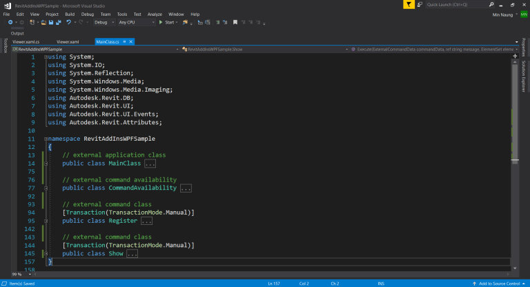 Revit API : Dockable Window in Revit Add-Ins Application – TwentyTwo