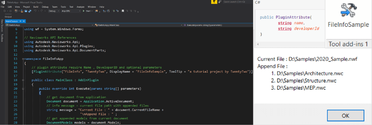 Navisworks API : Creating Navisworks Add-Ins – TwentyTwo