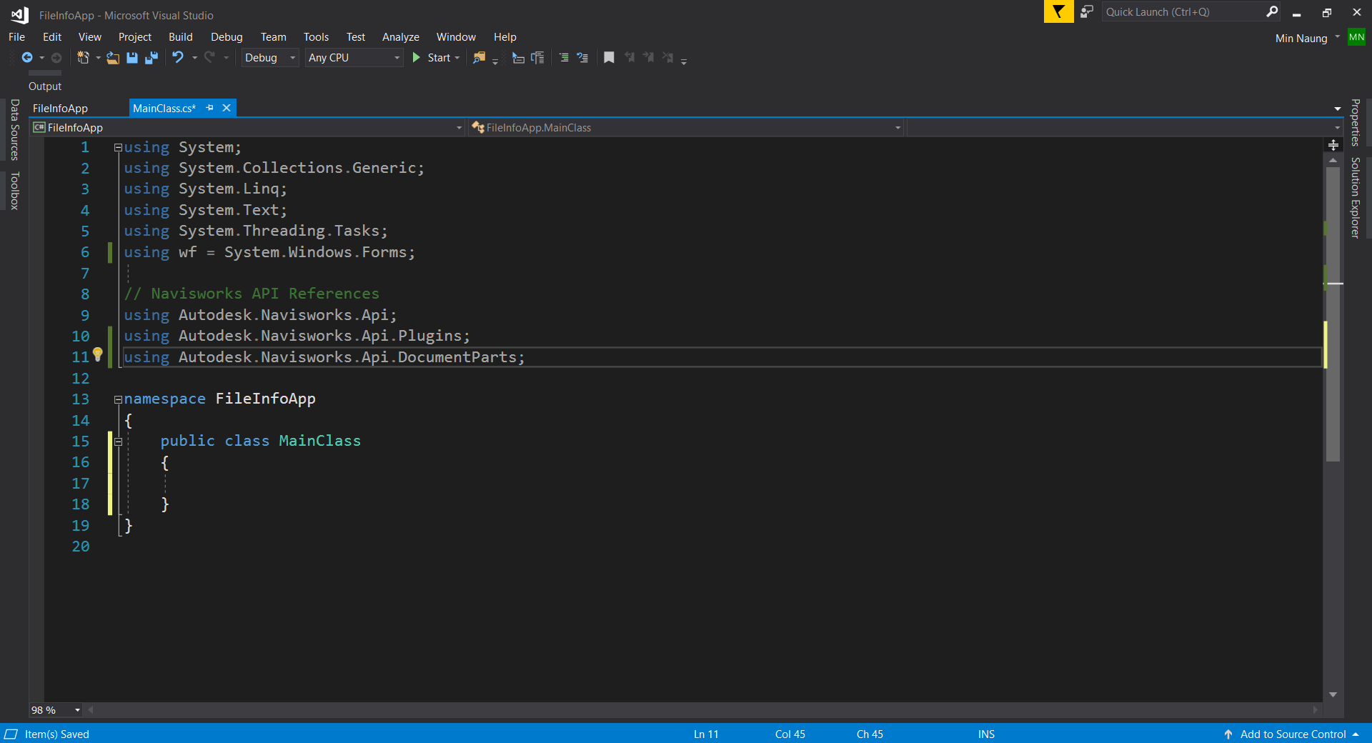 Navisworks API : Creating Navisworks Add-Ins – TwentyTwo