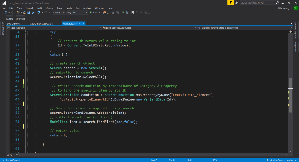 Navisworks API : Search ModelItem and Collect Properties – TwentyTwo