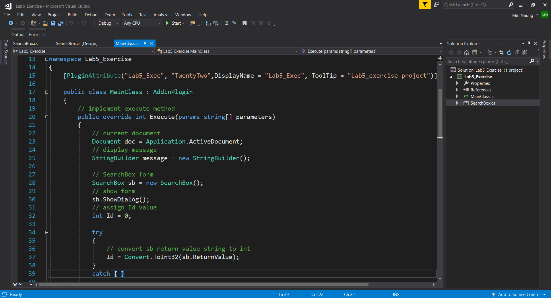 Navisworks API : Search ModelItem and Collect Properties – TwentyTwo