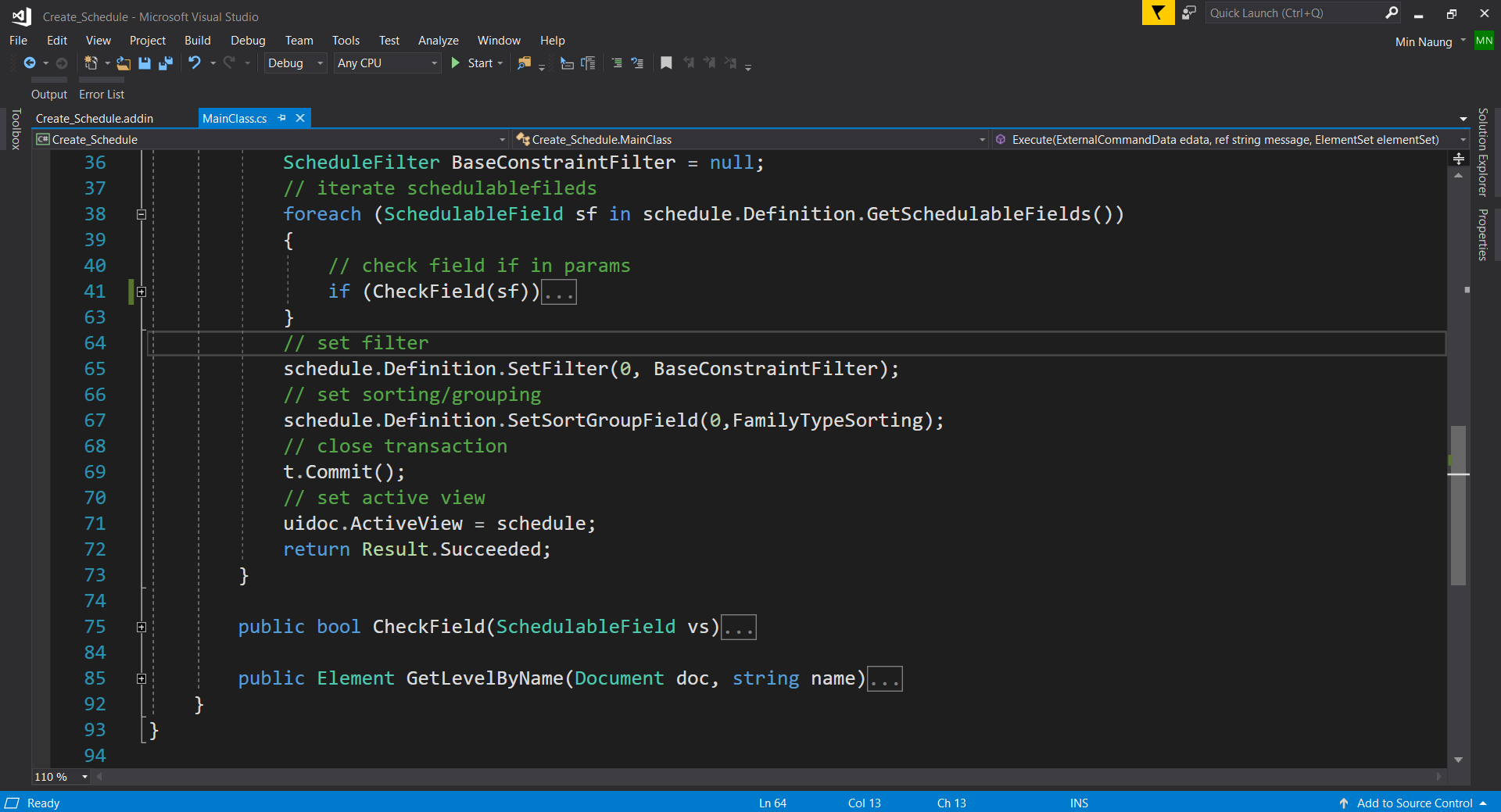 Revit API : Schedule Creation – TwentyTwo