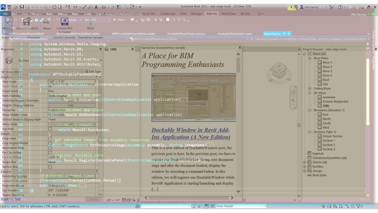 Revit API : Dockable Window (A New Edition) – TwentyTwo