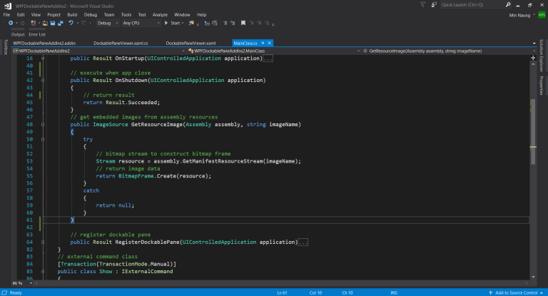 Revit API : Dockable Window (A New Edition) – TwentyTwo