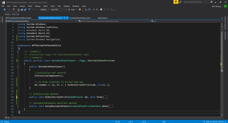 Revit API : Dockable Window (A New Edition) – TwentyTwo